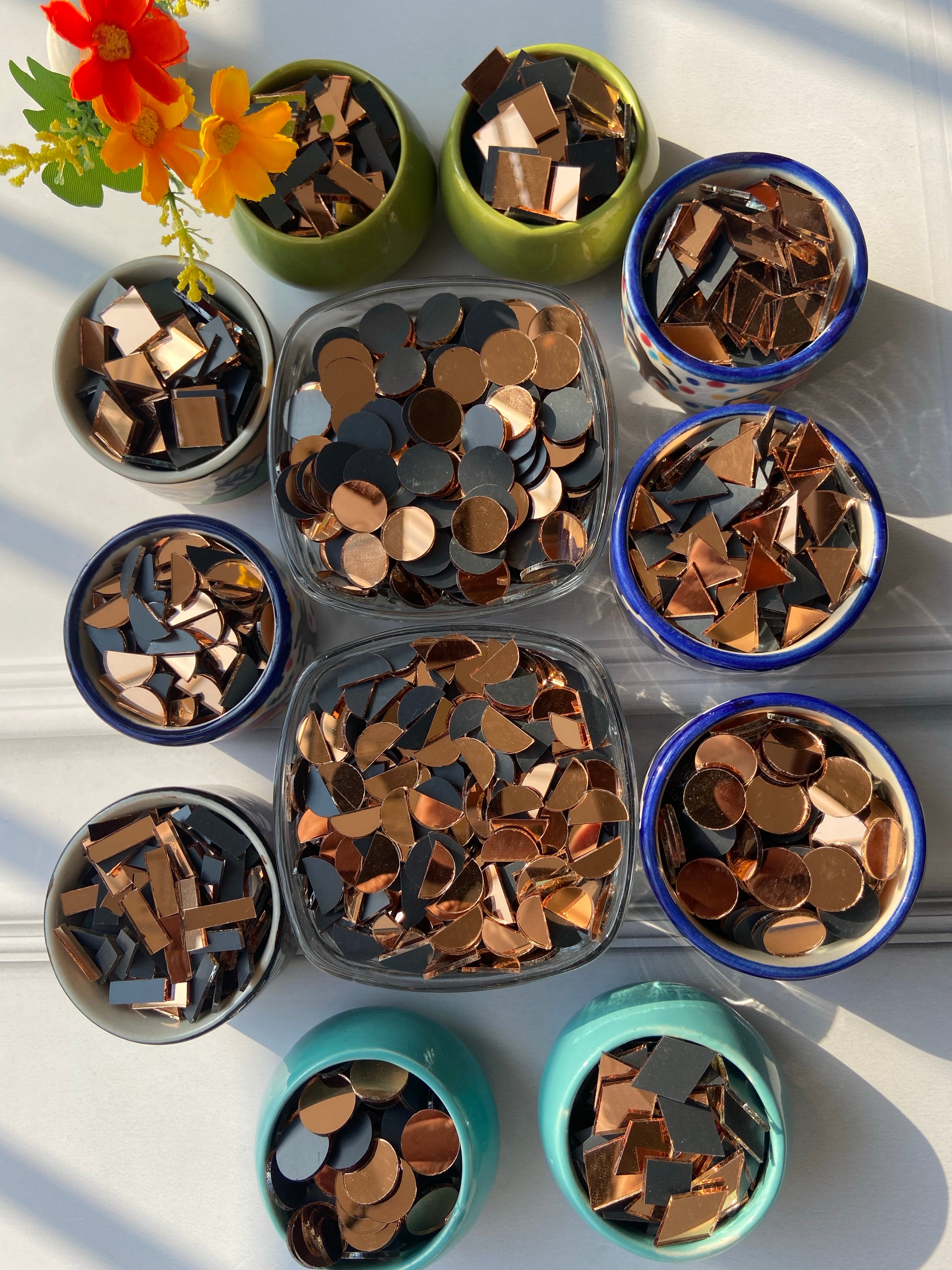 Rose Gold Mirrors – CrystalIndia